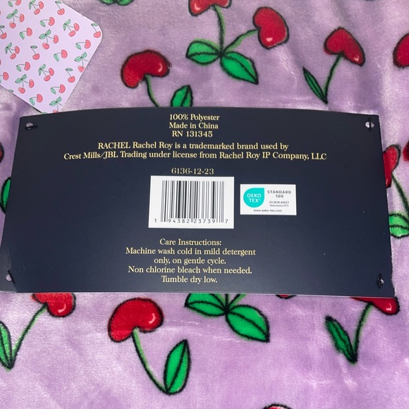 RACHEL Rachel Roy | Bedding | New Rachel Roy Purple Cherry Throw ...